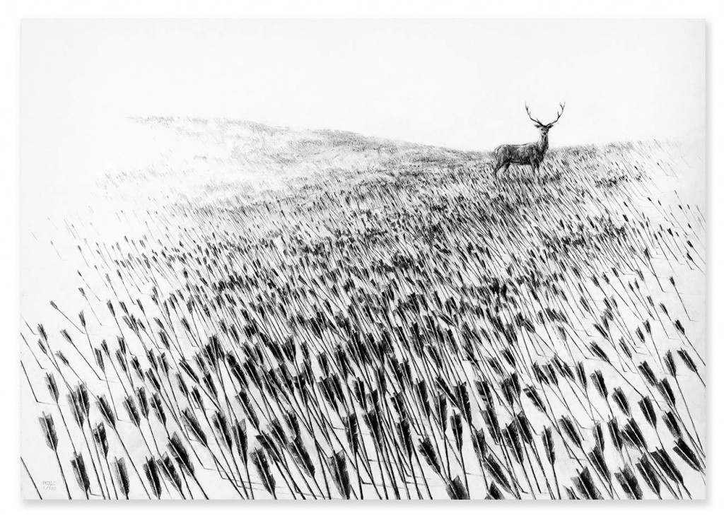“Meadow” by Pejac. 100 x 70cm 2-color Screenprint. Ed of 100 S/N. 200 ...