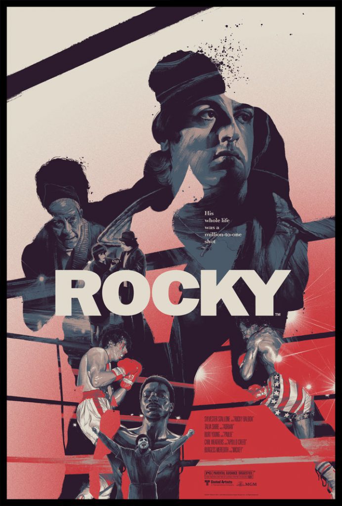 “Rocky” by Gabz. 24″ x 36″ Screenprint. Ed of 175. $60 (variant)