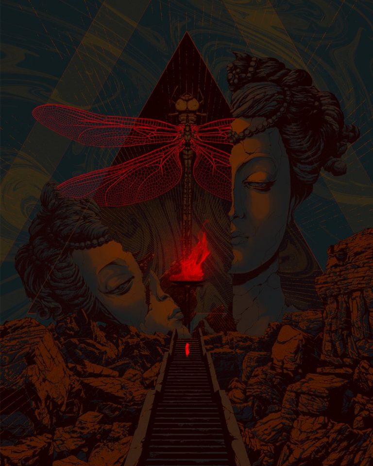 “Temple” by Kevin Tong. 18″ x 24″ 5-color Screenprint. Ed of 60 S/N. $60